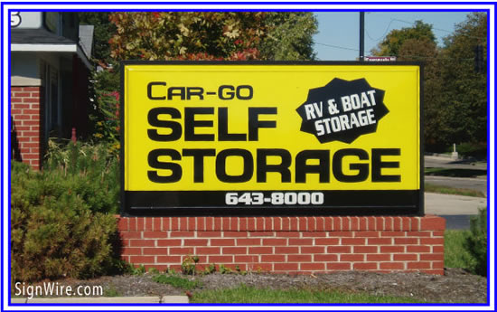 Outdoor Monument Sign Cabinets / Lighted Monument Sign Cabinets